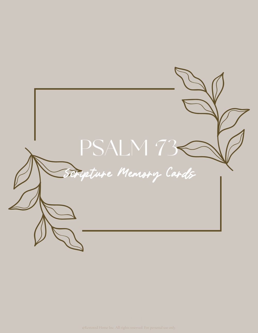 Psalm 23 Printable Scripture Memory Cards — Restored Home