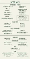 MENU — The Harvey Bakery & Kitchen