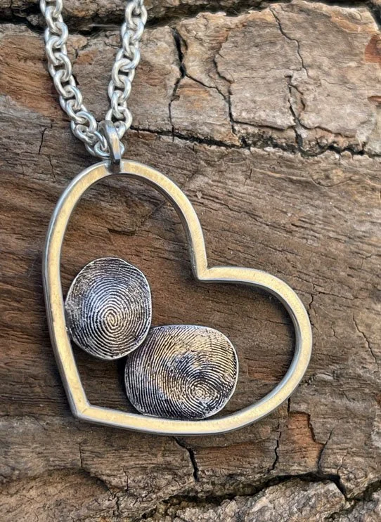 Balance Heart Fingerprint Necklace — Nana's Jewelry