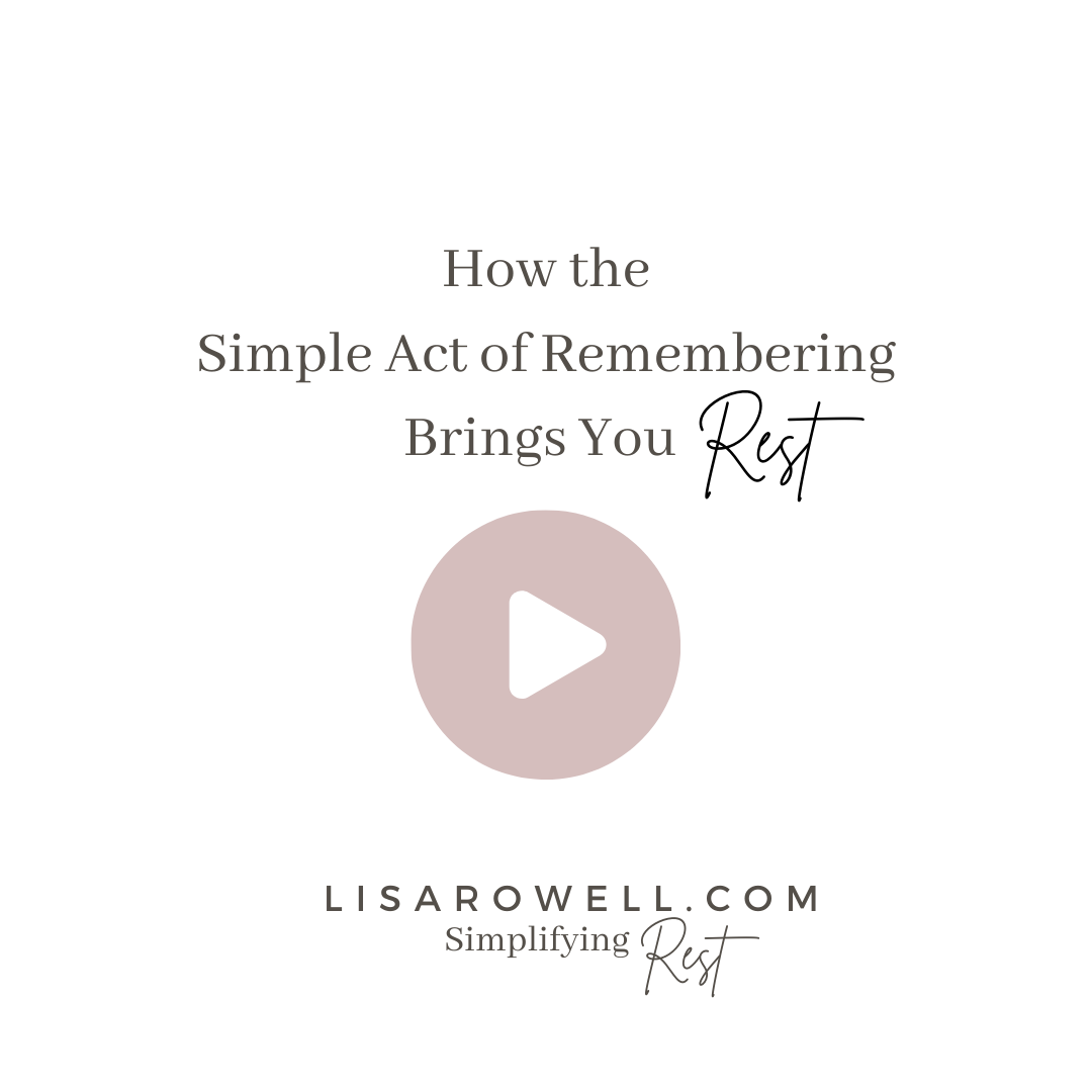 Simplifying Rest Blog — Lisa Rowell