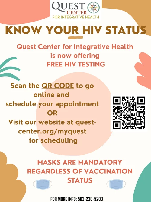 Quest HIV Testing! — Quest Center for Integrative Health