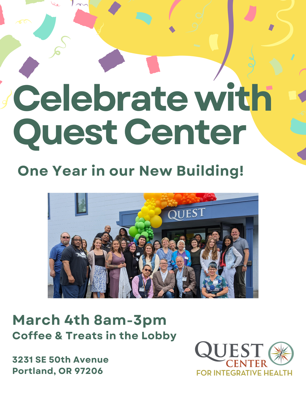 Celebrate One Year in Quest's New Building! — Quest Center for ...
