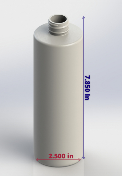 16 oz Cylinder M28-SP410-Custom, Round, Smooth Side (7.850in Tall) — N ...