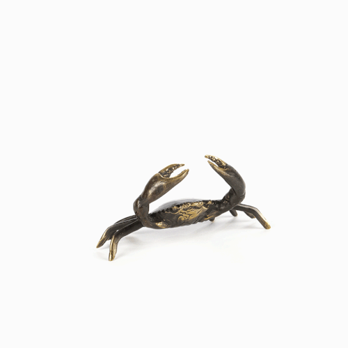 Extra Large Solid Brass Cornish Crab With a Silver Patina — Dempsey Designs