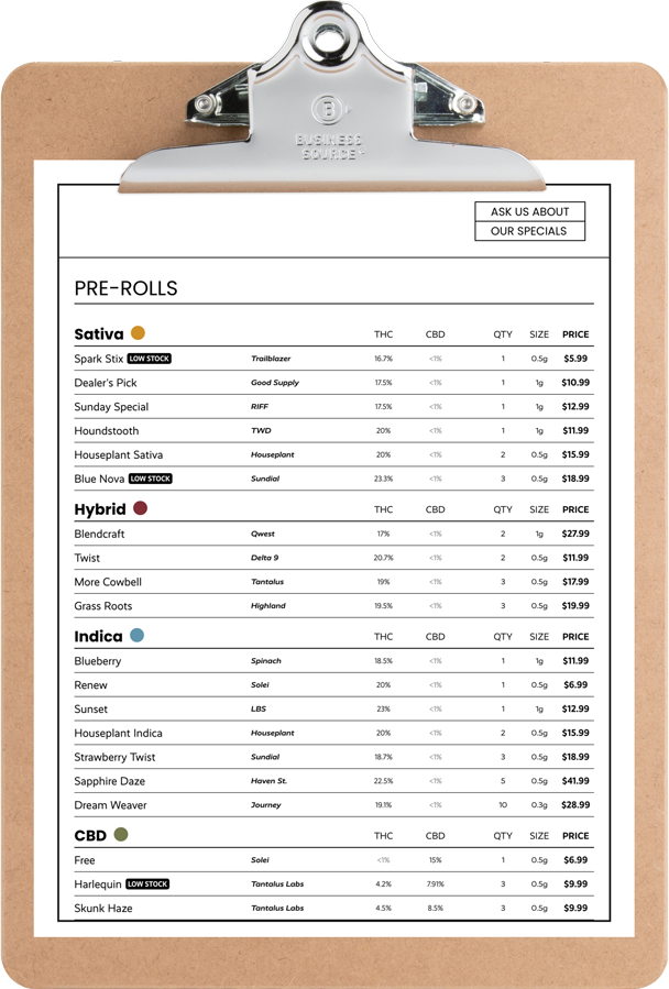 How to Create the Perfect Pre-Roll Cannabis Menu — BudSense
