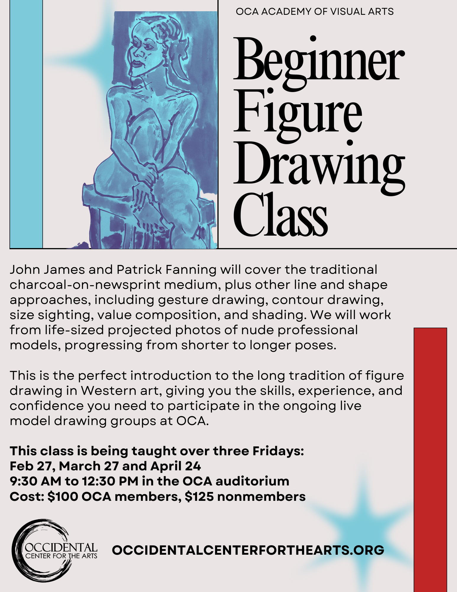 OCA Academy of Visual Arts - Beginner Figure Drawing — Occidental ...