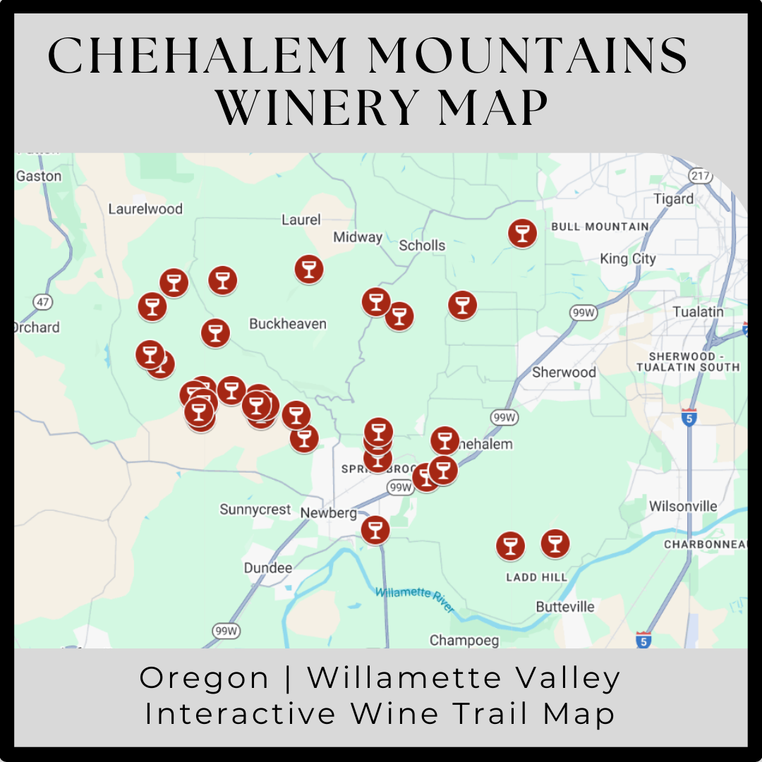 Chehalem Mountains Winery Map — Guided Wino