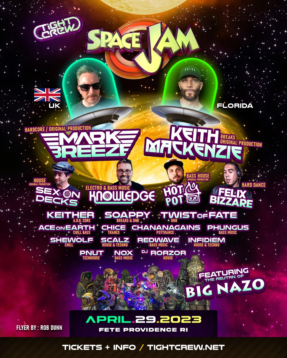 Tight Crew's Space Jam RAVE April 29th 2023 — Tight Crew