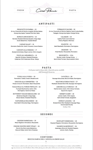 CIAO ROMA | All Day Hospitality | North End Restaurant