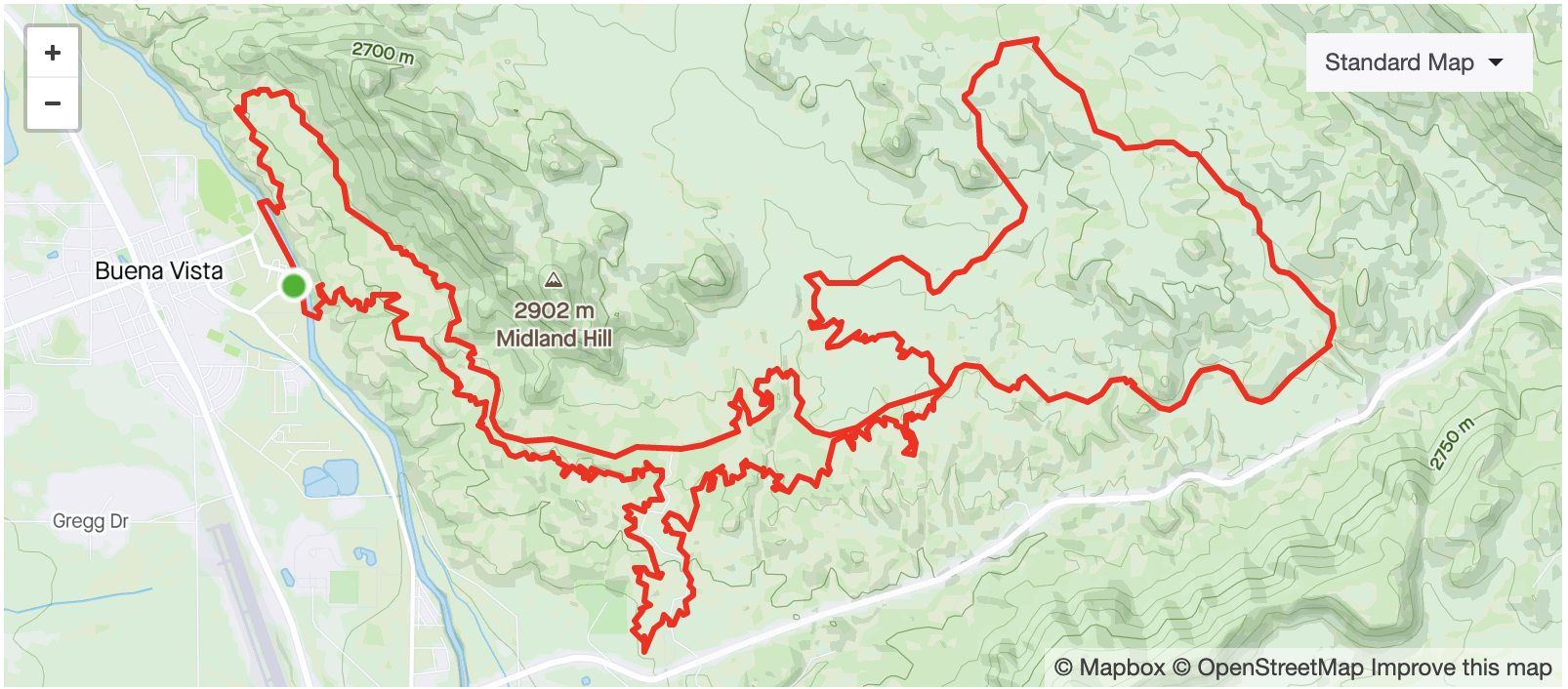race course — Spirit Trail Race