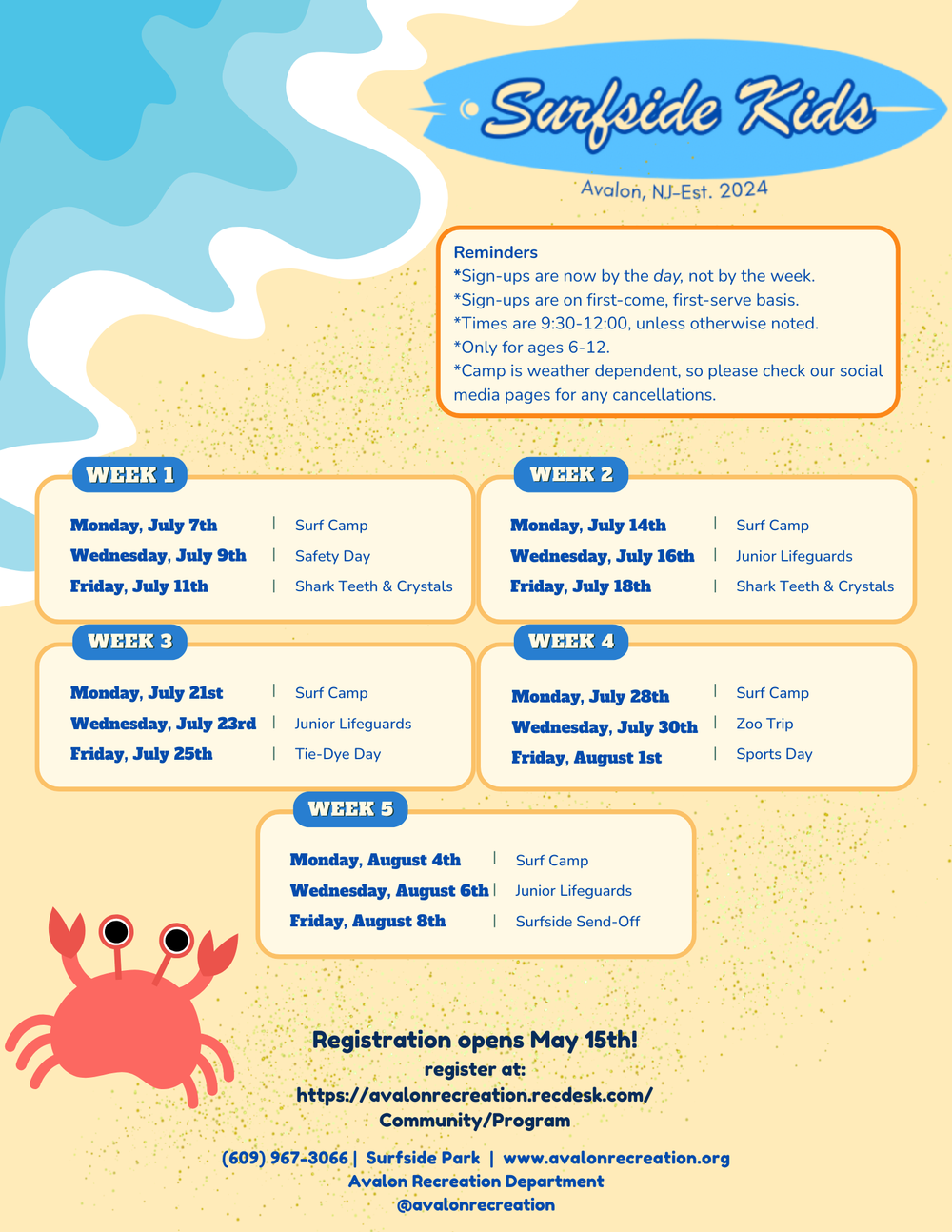 Surfside Kids — Avalon Department of Recreation