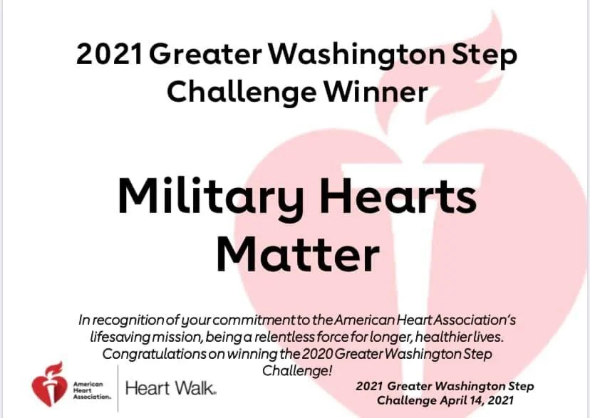 2021 Greater Washington StepChallenge Winner — Military Hearts Matter