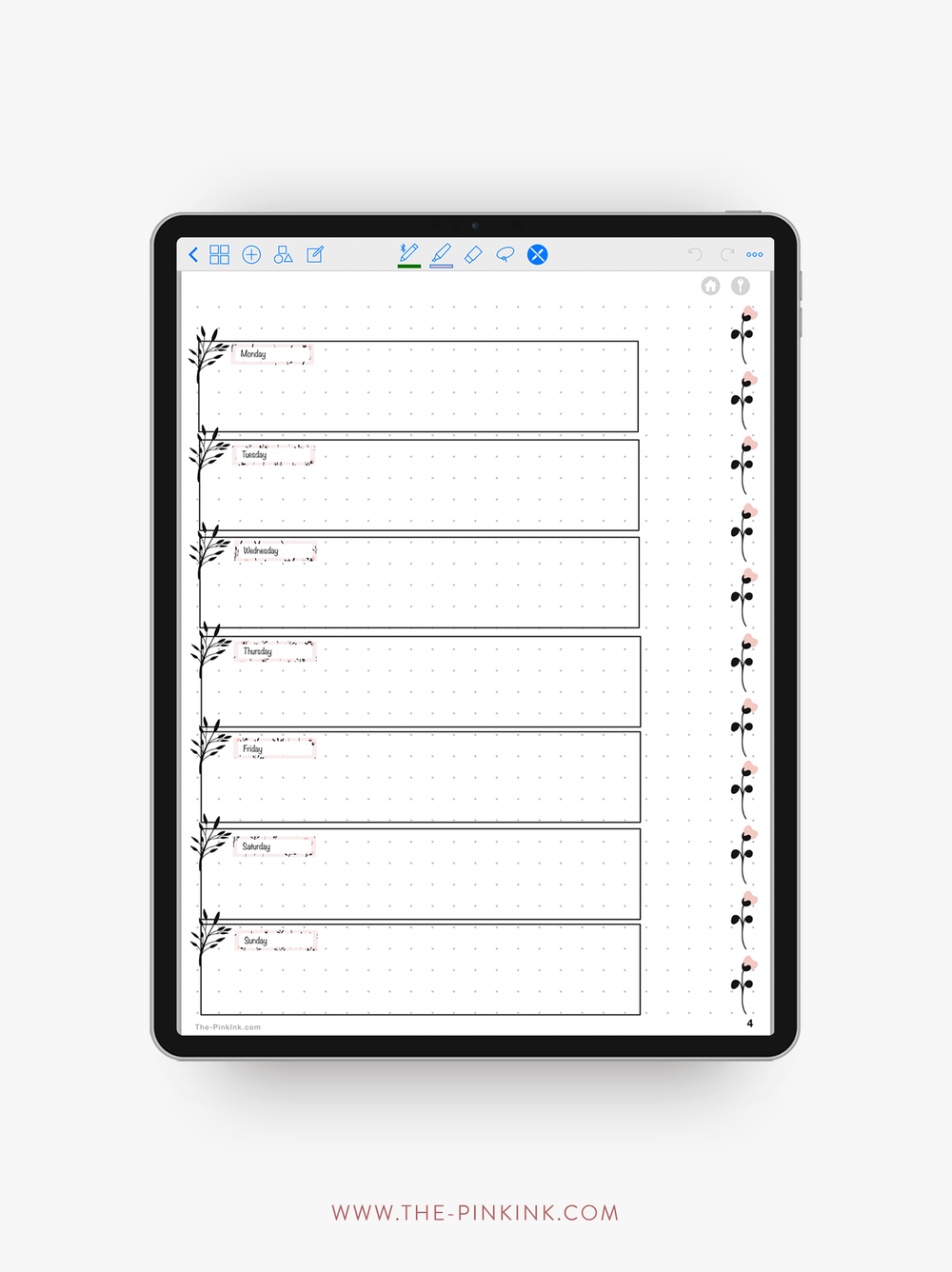 Blue 15-Subject Lined Digital Notebook — The Pink Ink Shop