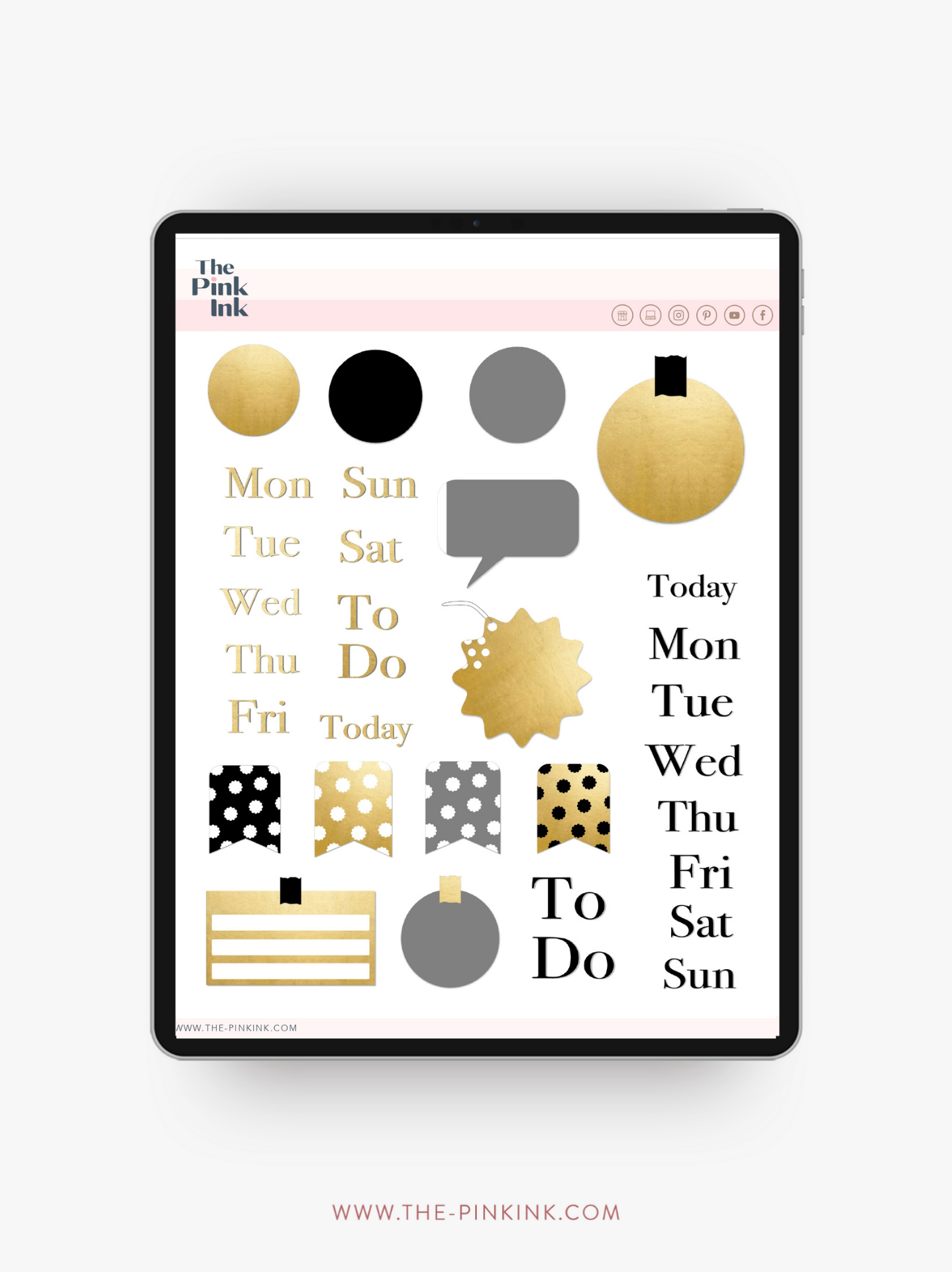 Rustic Journal Sticker Pack — The Pink Ink Shop