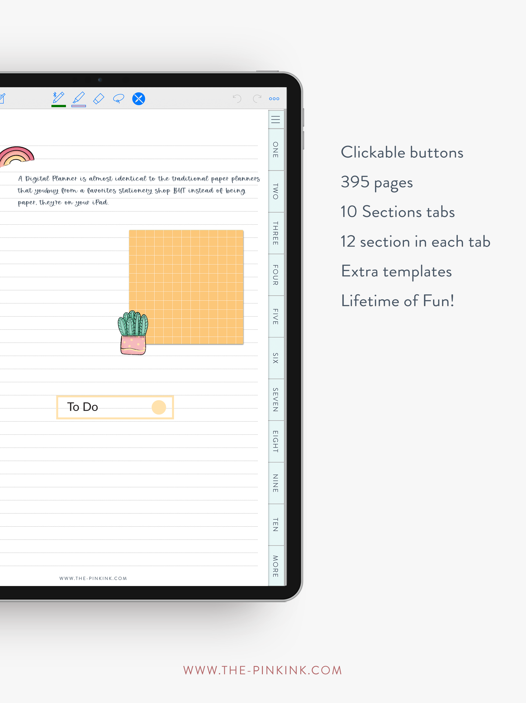 15-Subject Digital Notebook — The Pink Ink Shop