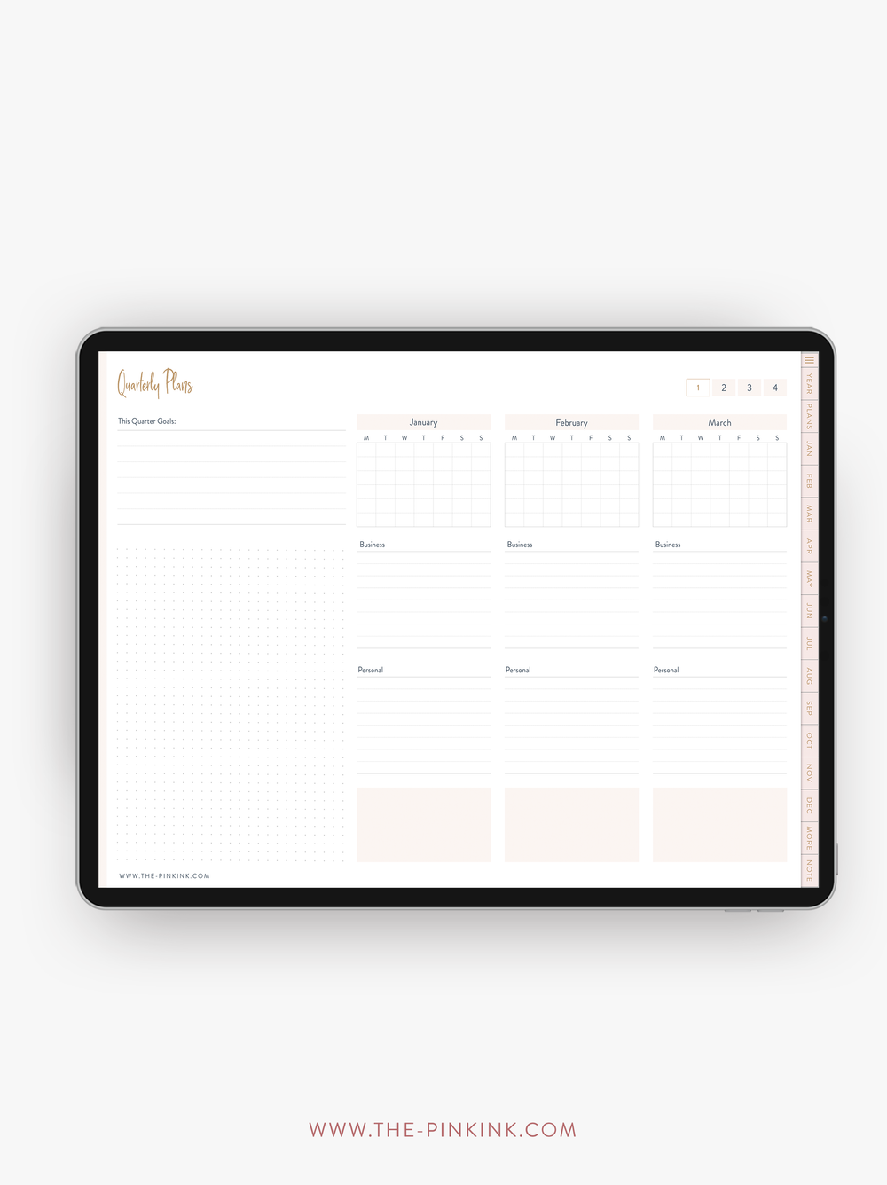 Essential Planner Yearly monthly — The Pink Ink Shop