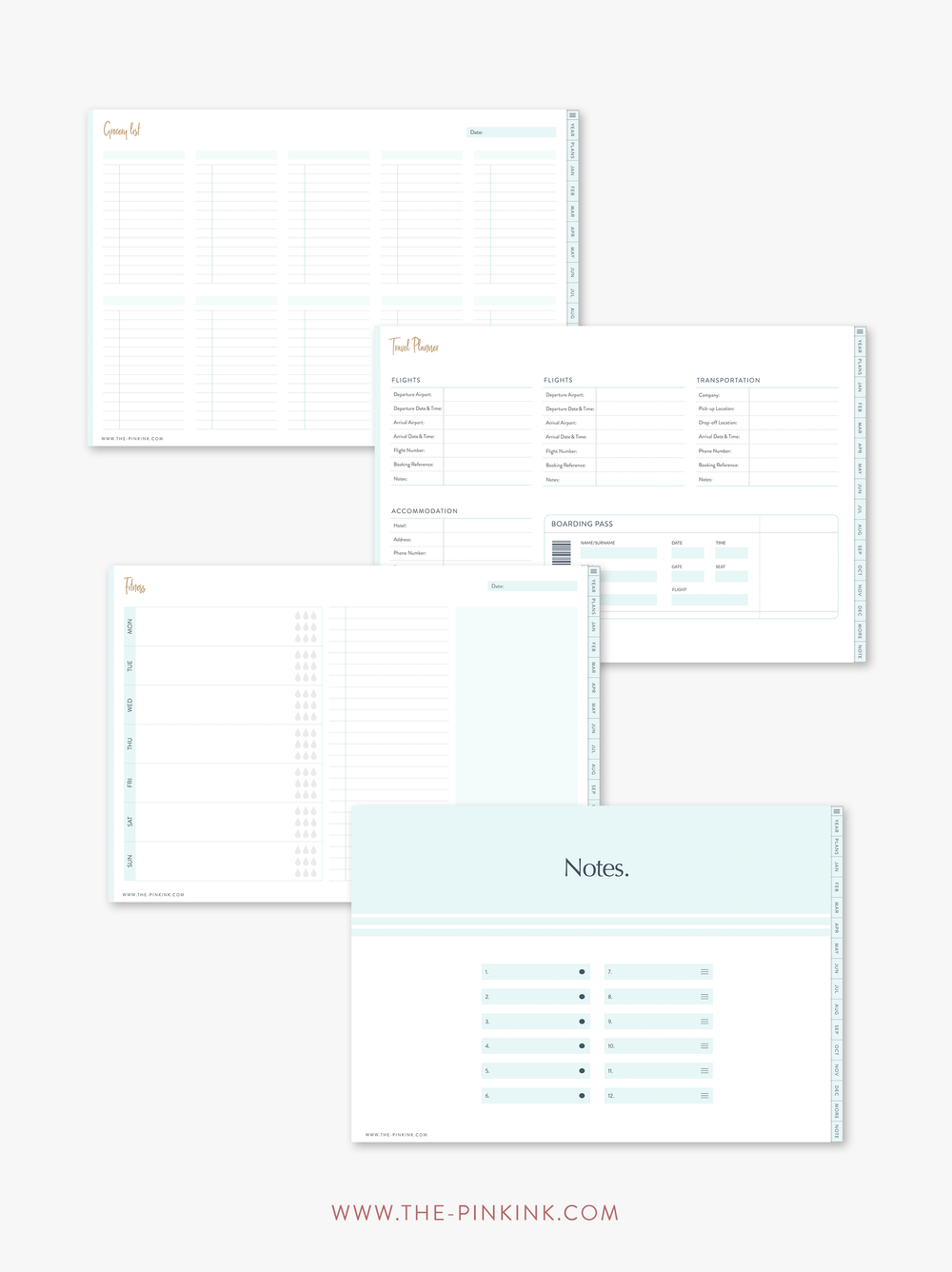 Essential Weekly Planner Pink Hourly — The Pink Ink Shop