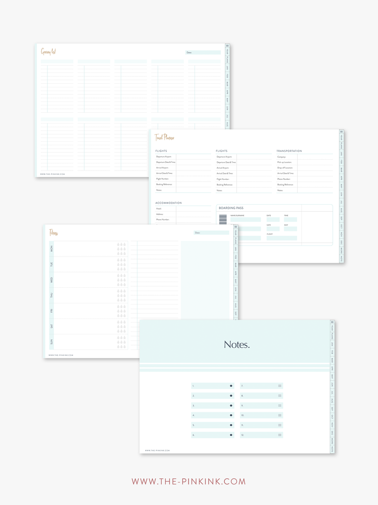 Essential Weekly Planner Pink Hourly — The Pink Ink Shop
