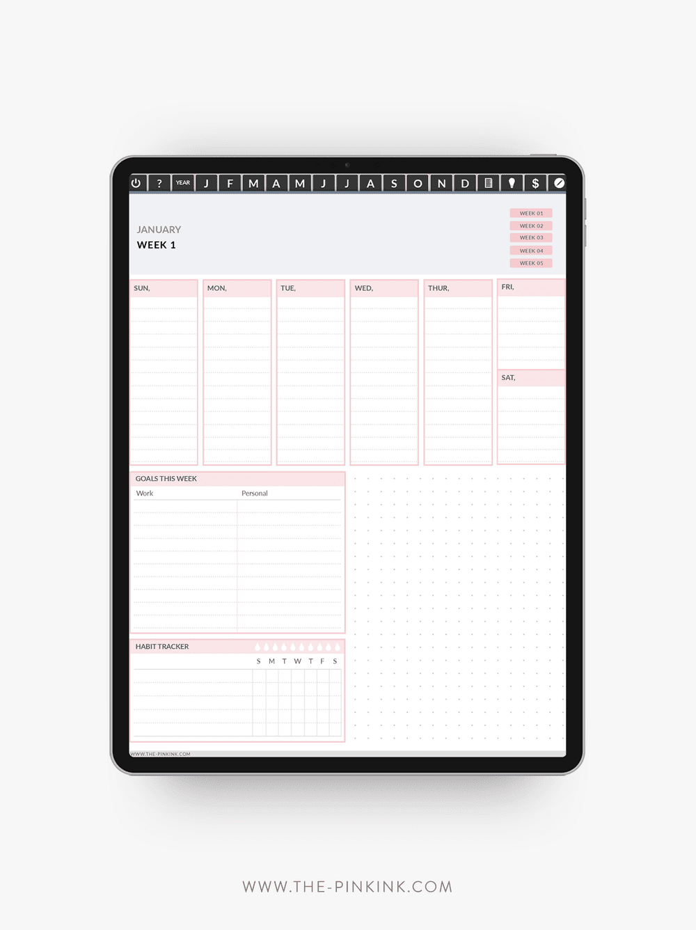 Digital Project Planner in Pink — The Pink Ink Shop
