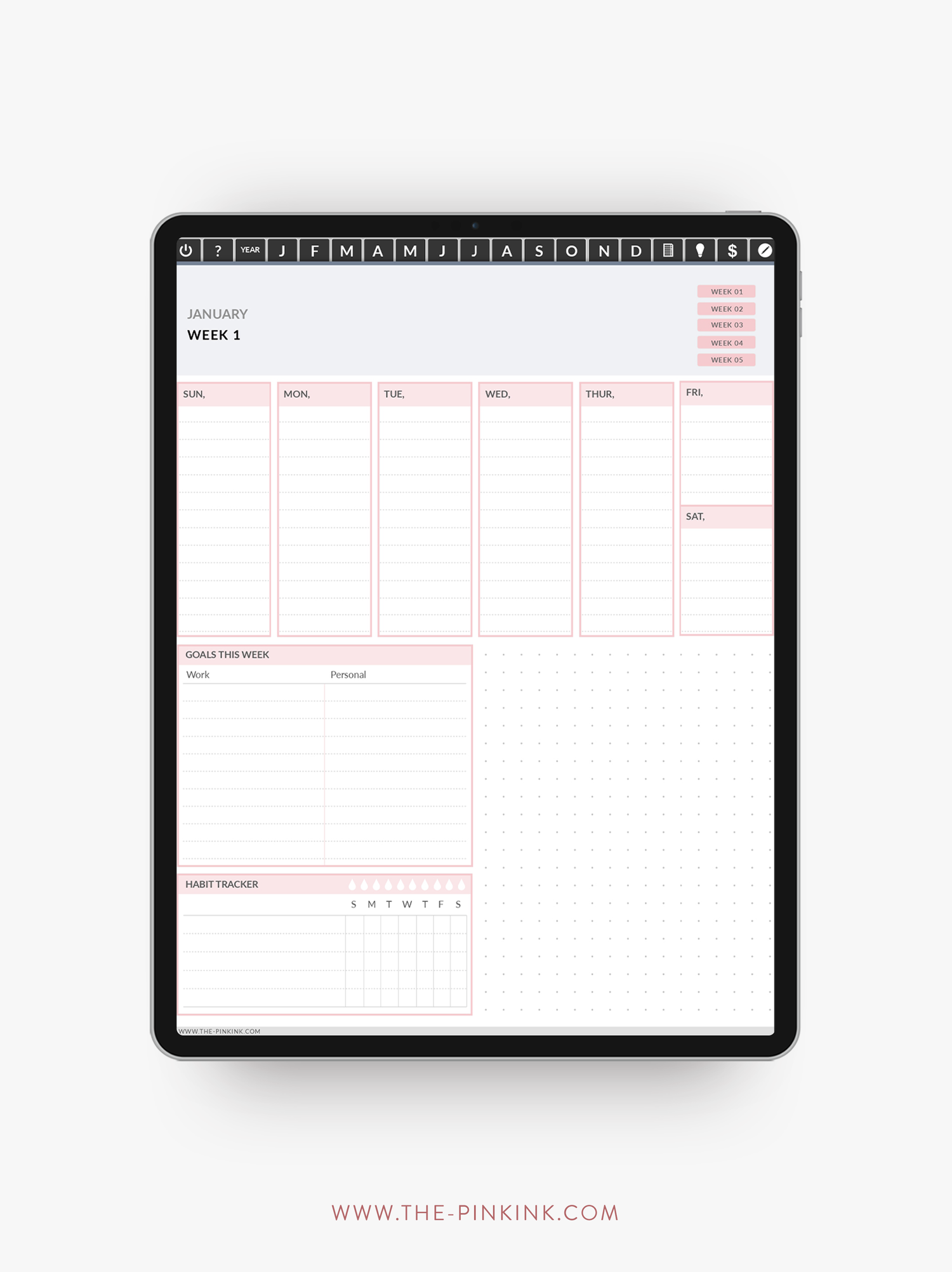Digital Project Planner in Pink — The Pink Ink Shop