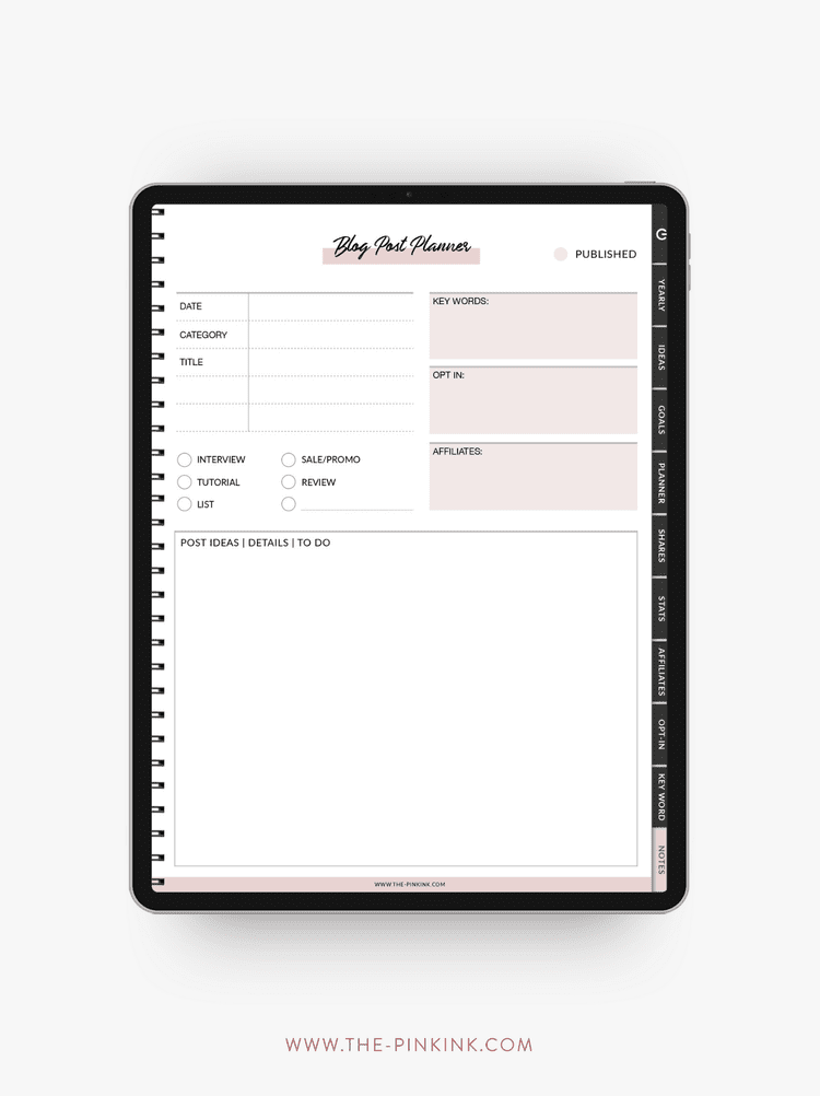 My Reading Journal — The Pink Ink Shop
