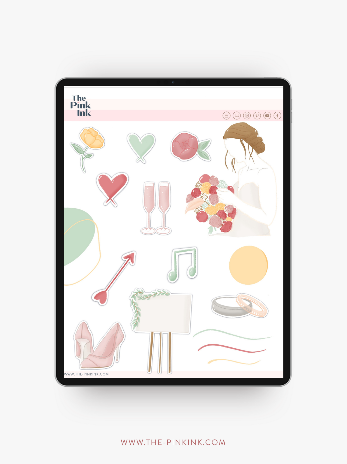 Rustic Journal Sticker Pack — The Pink Ink Shop