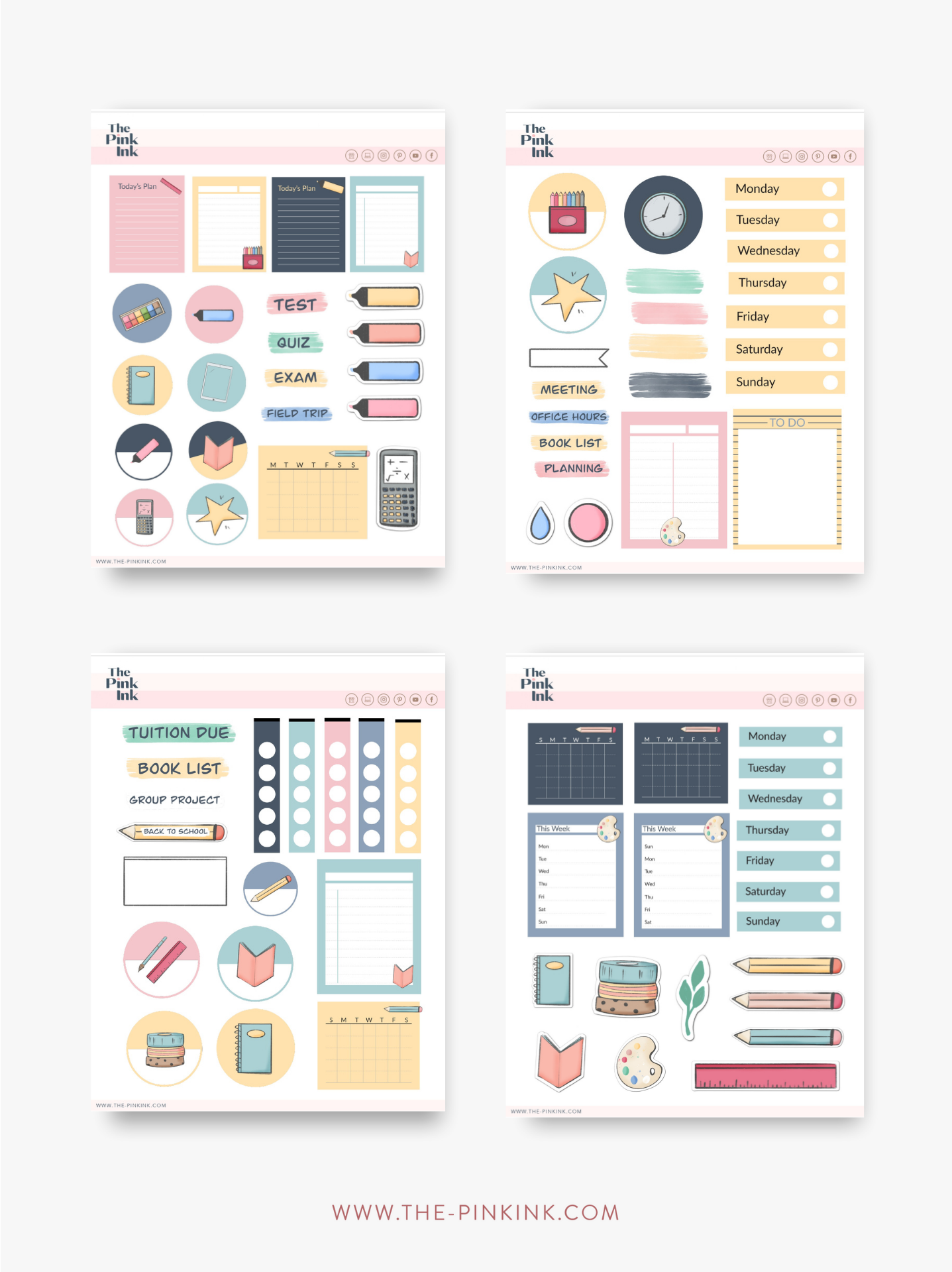 Me time Sticker Pack — The Pink Ink Shop