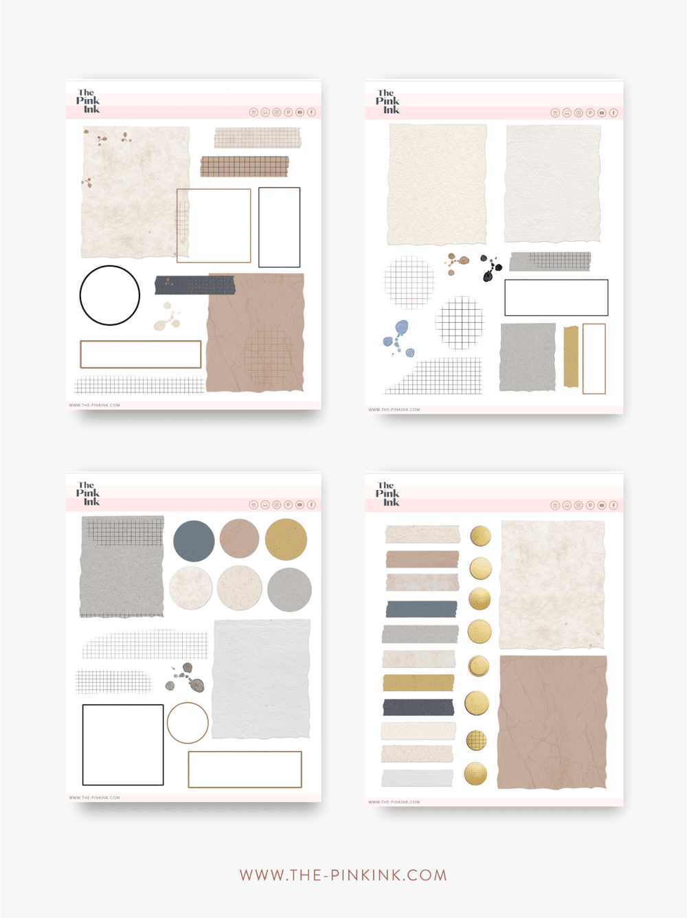 Water Color Sticker Pack — The Pink Ink Shop