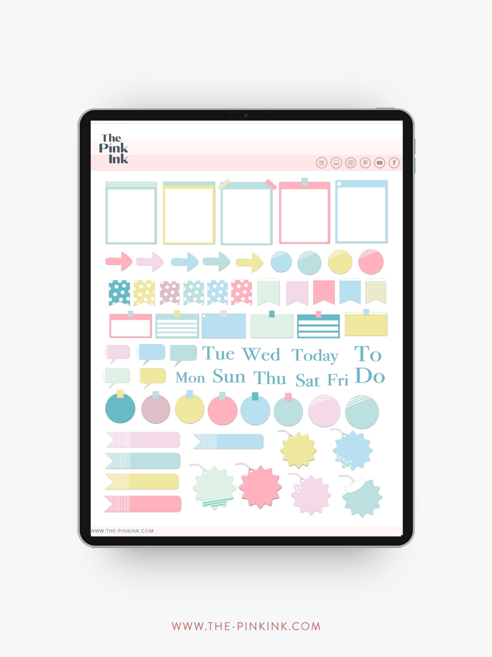 Rustic Journal Sticker Pack — The Pink Ink Shop