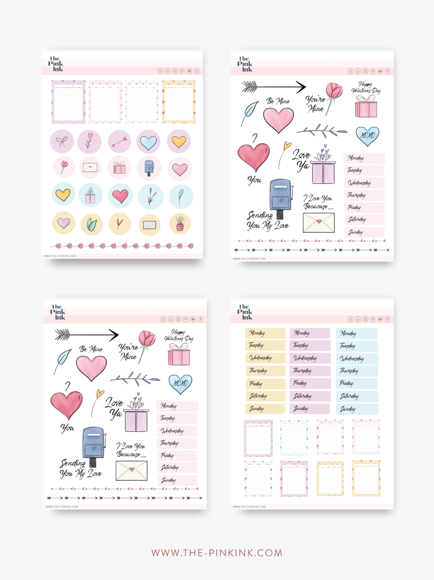 School Sticker Pack — The Pink Ink Shop