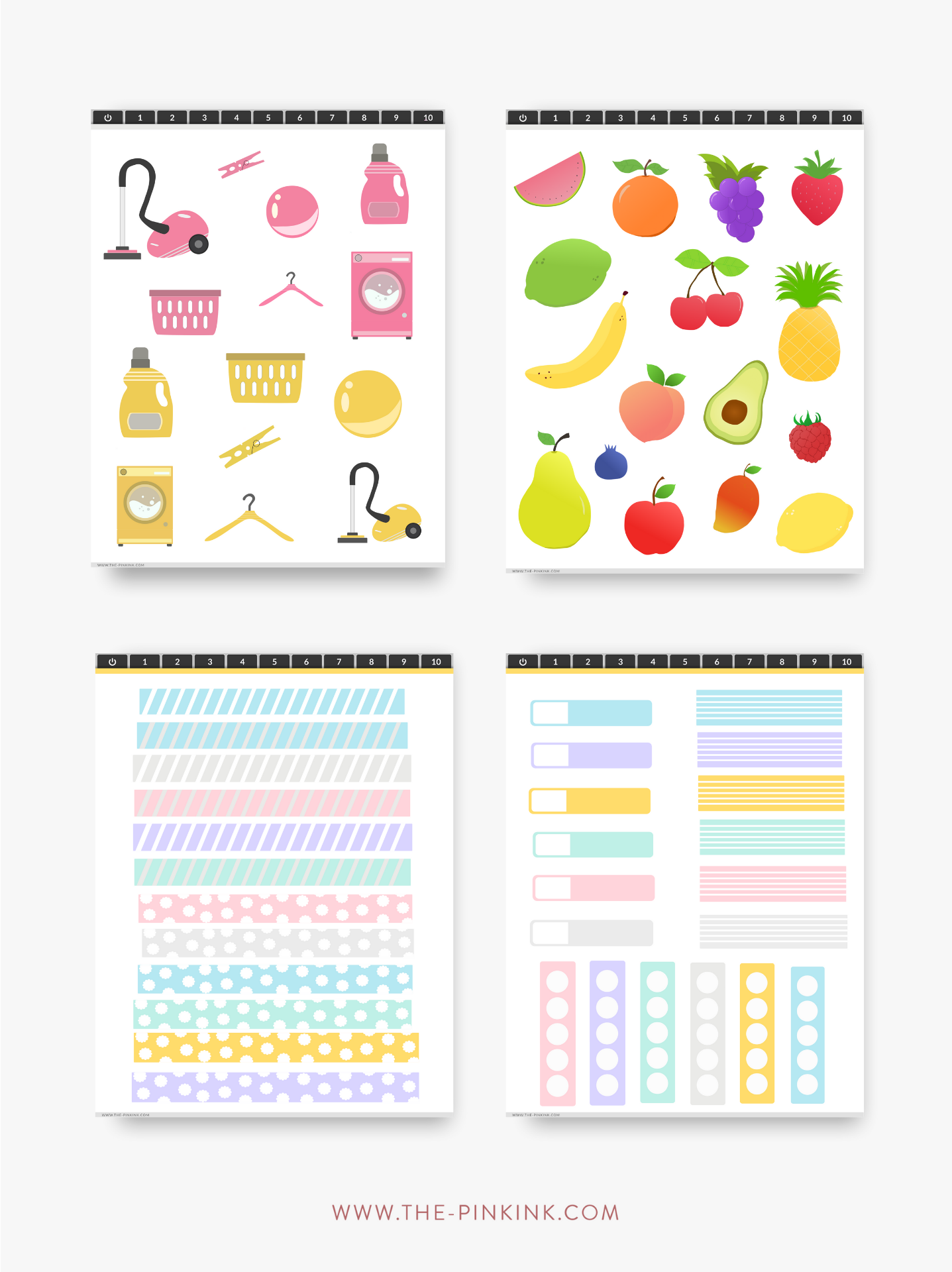 Digital Sticker Book with 800+ Stickers — The Pink Ink Shop