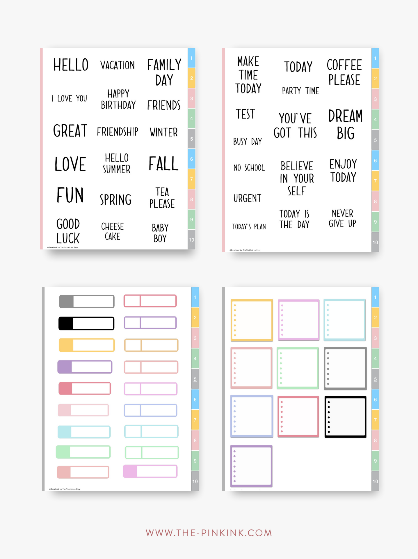 Digital Sticker Book with 800+ Stickers — The Pink Ink Shop