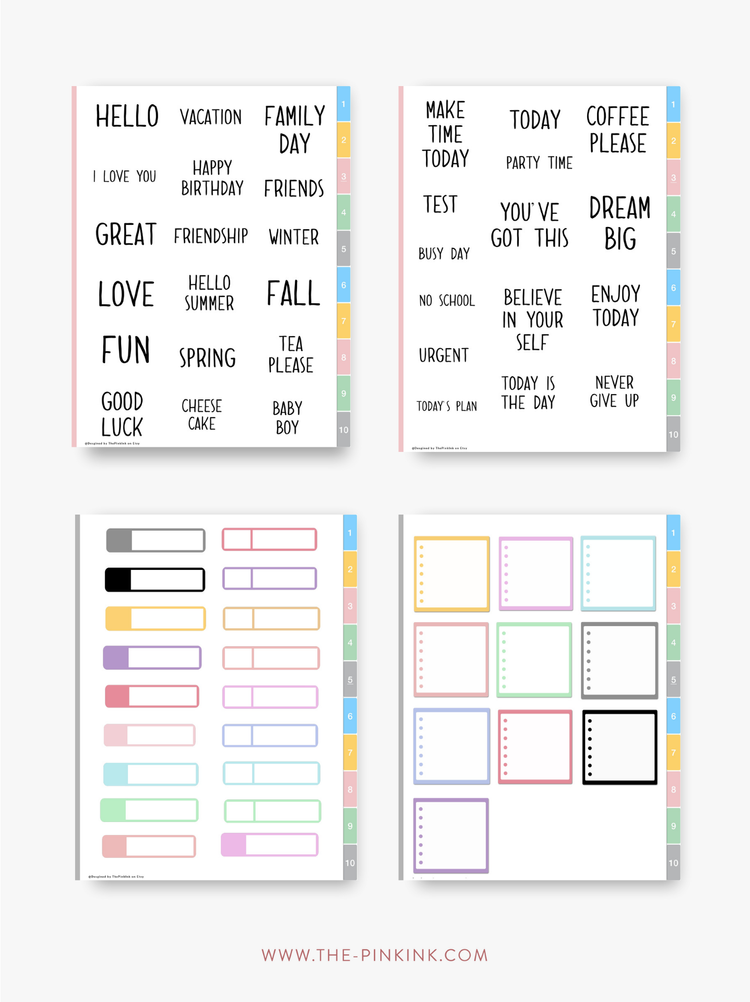 Digital Sticker Book with 800+ Stickers — The Pink Ink Shop