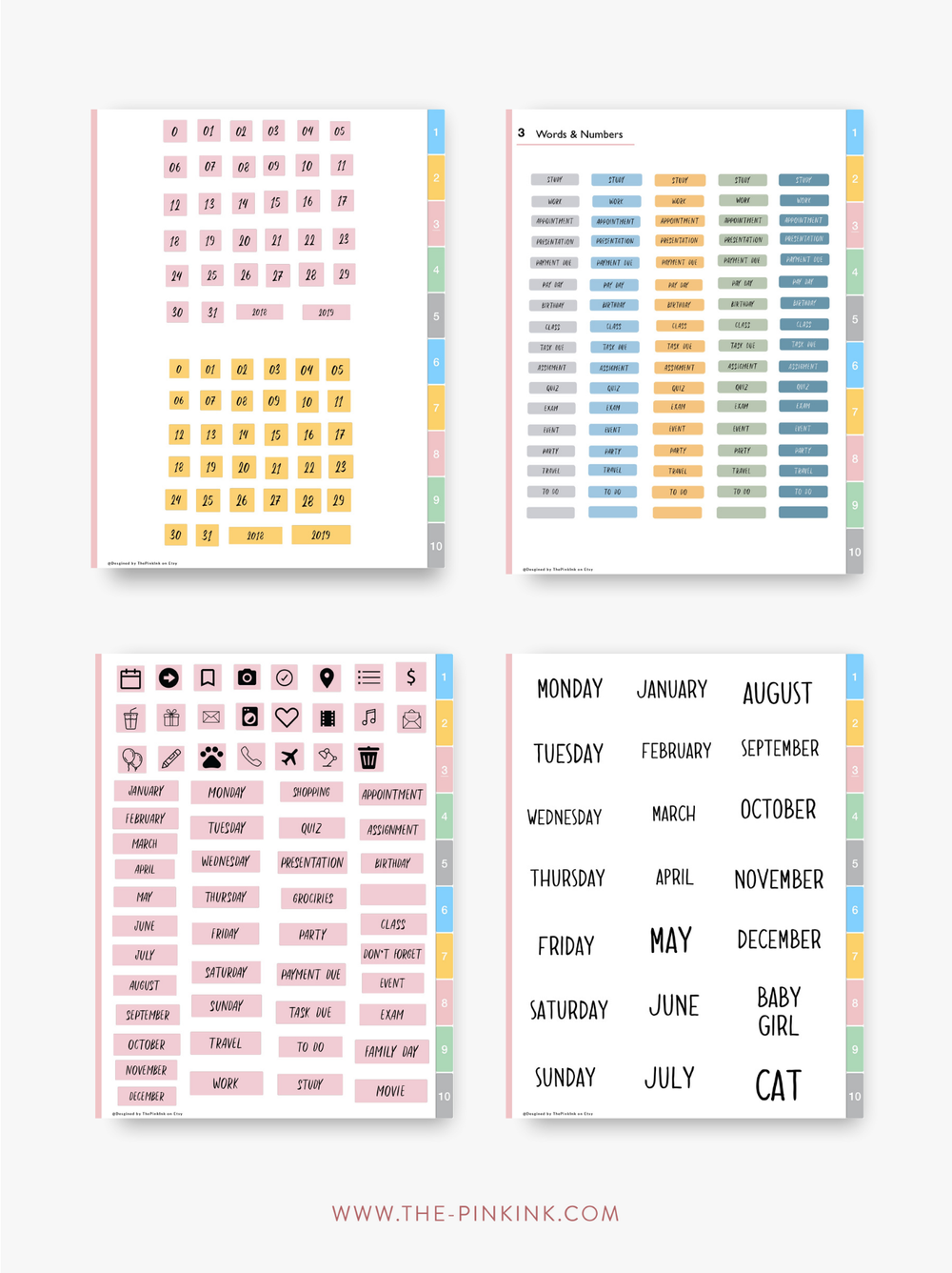 Digital Sticker Book No.6 with 800+ Digital Stickers — The Pink Ink Shop