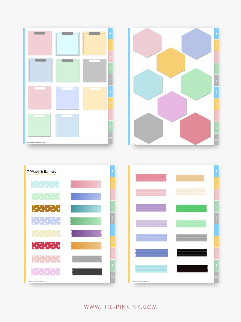 Digital Sticker Book No.6 with 800+ Digital Stickers — The Pink Ink Shop