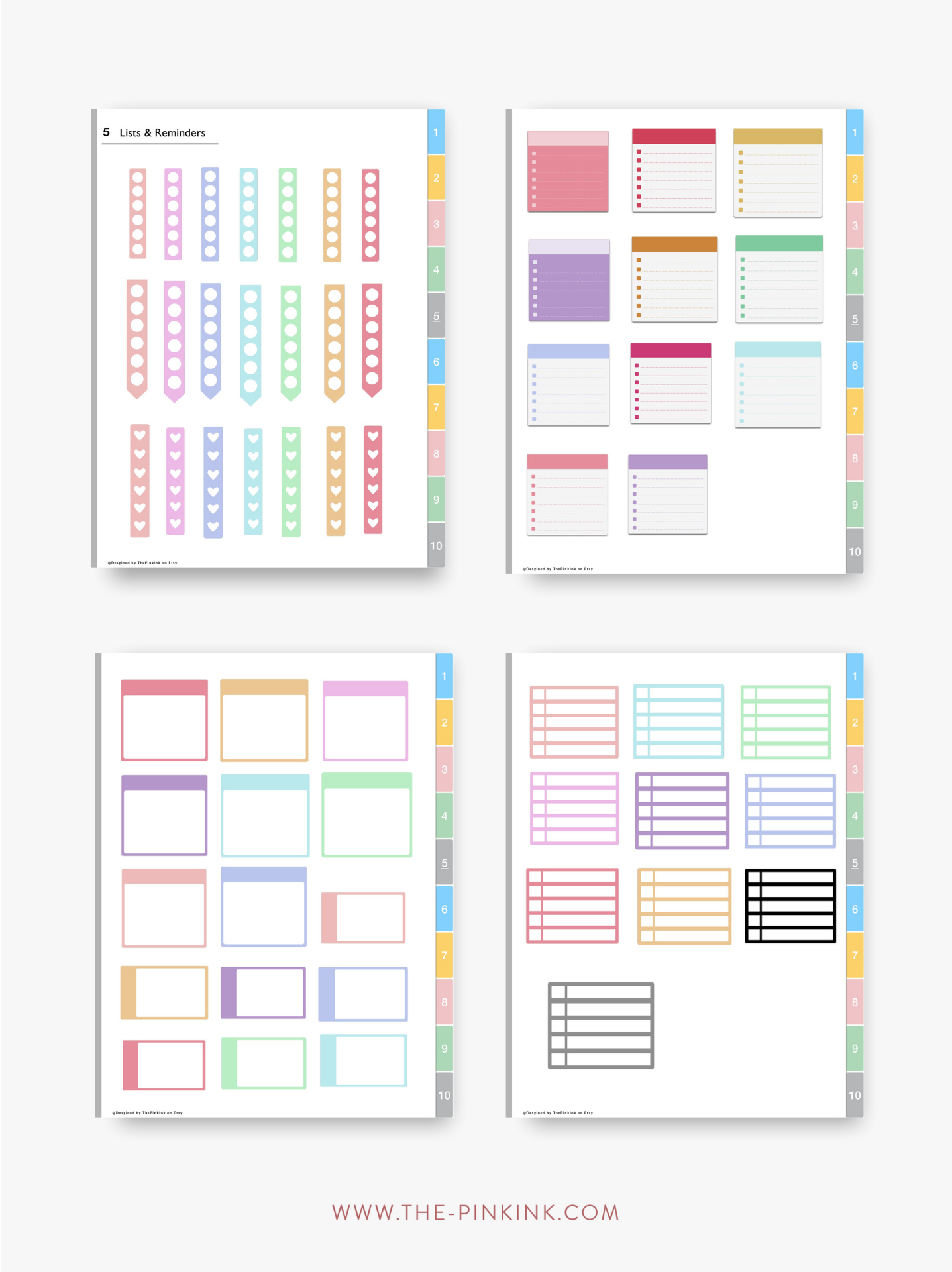 Digital Sticker Book No.6 with 800+ Digital Stickers — The Pink Ink Shop