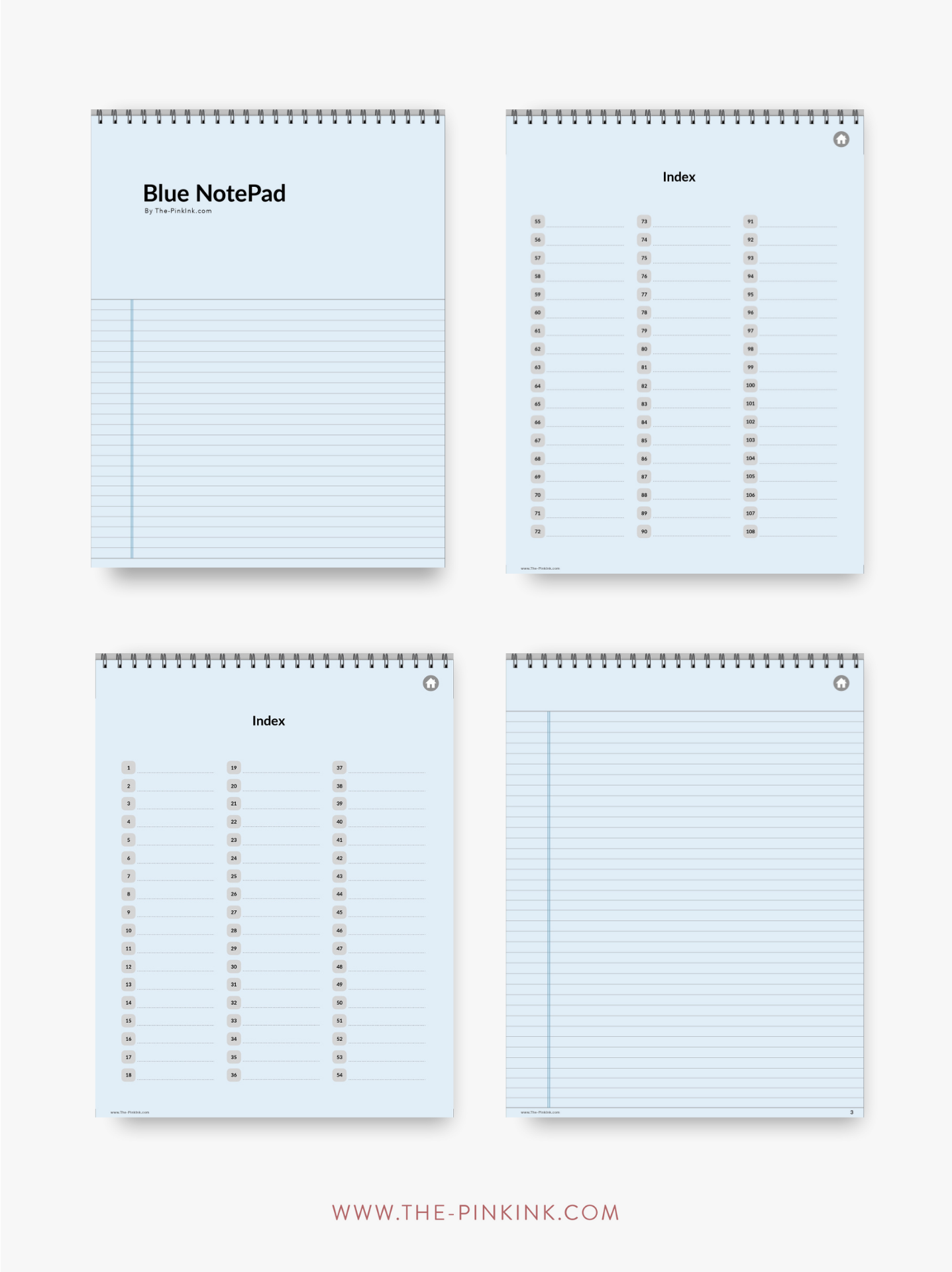 digital notepad bundle of 3 — The Pink Ink Shop