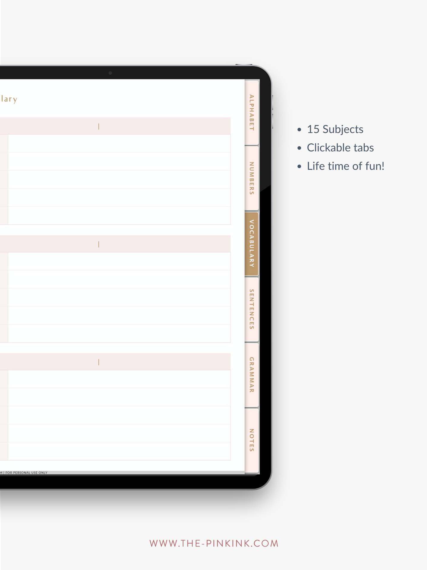 Blue Digital Language Notebook — The Pink Ink Shop