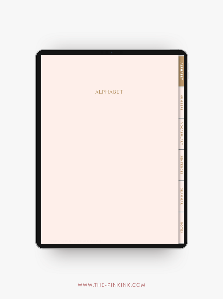 Blue Digital Language Notebook — The Pink Ink Shop