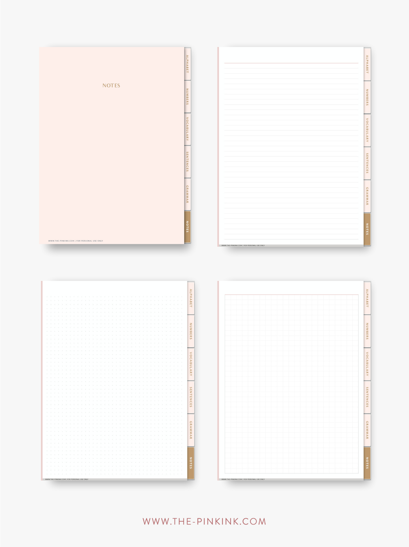 Blue Digital Language Notebook — The Pink Ink Shop