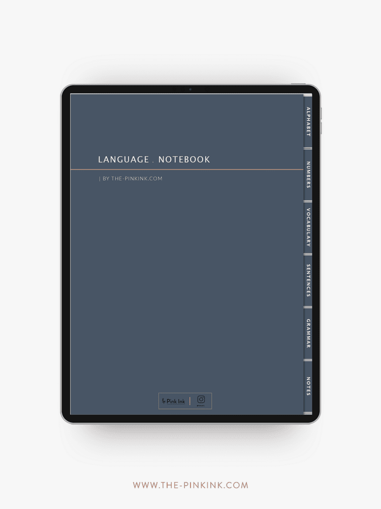 Digital Language Notebook Pink — The Pink Ink Shop