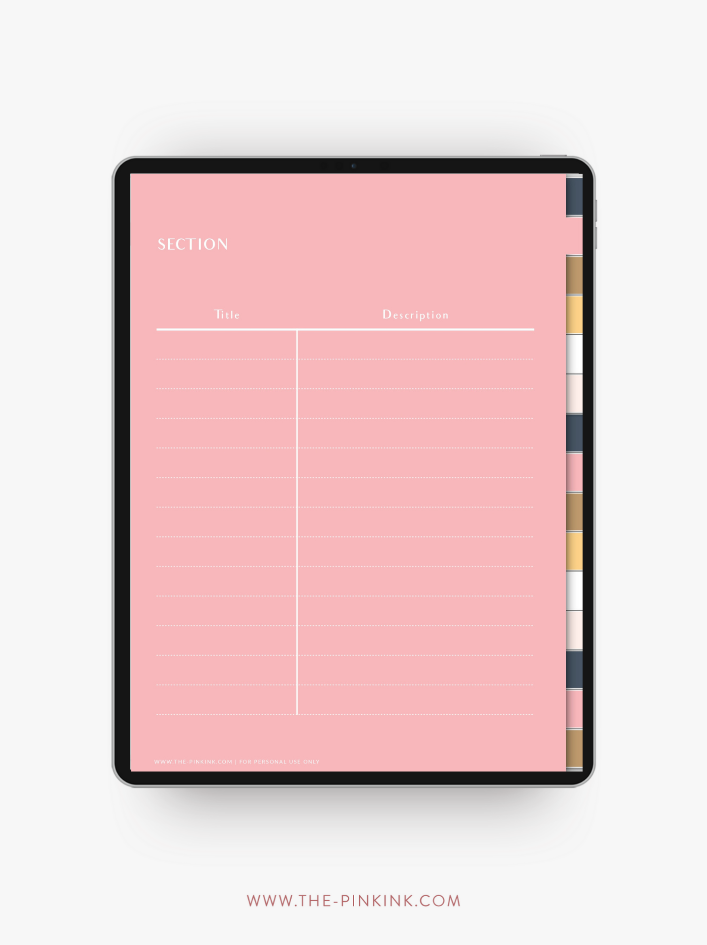 Blue 15-Subject Lined Digital Notebook — The Pink Ink Shop