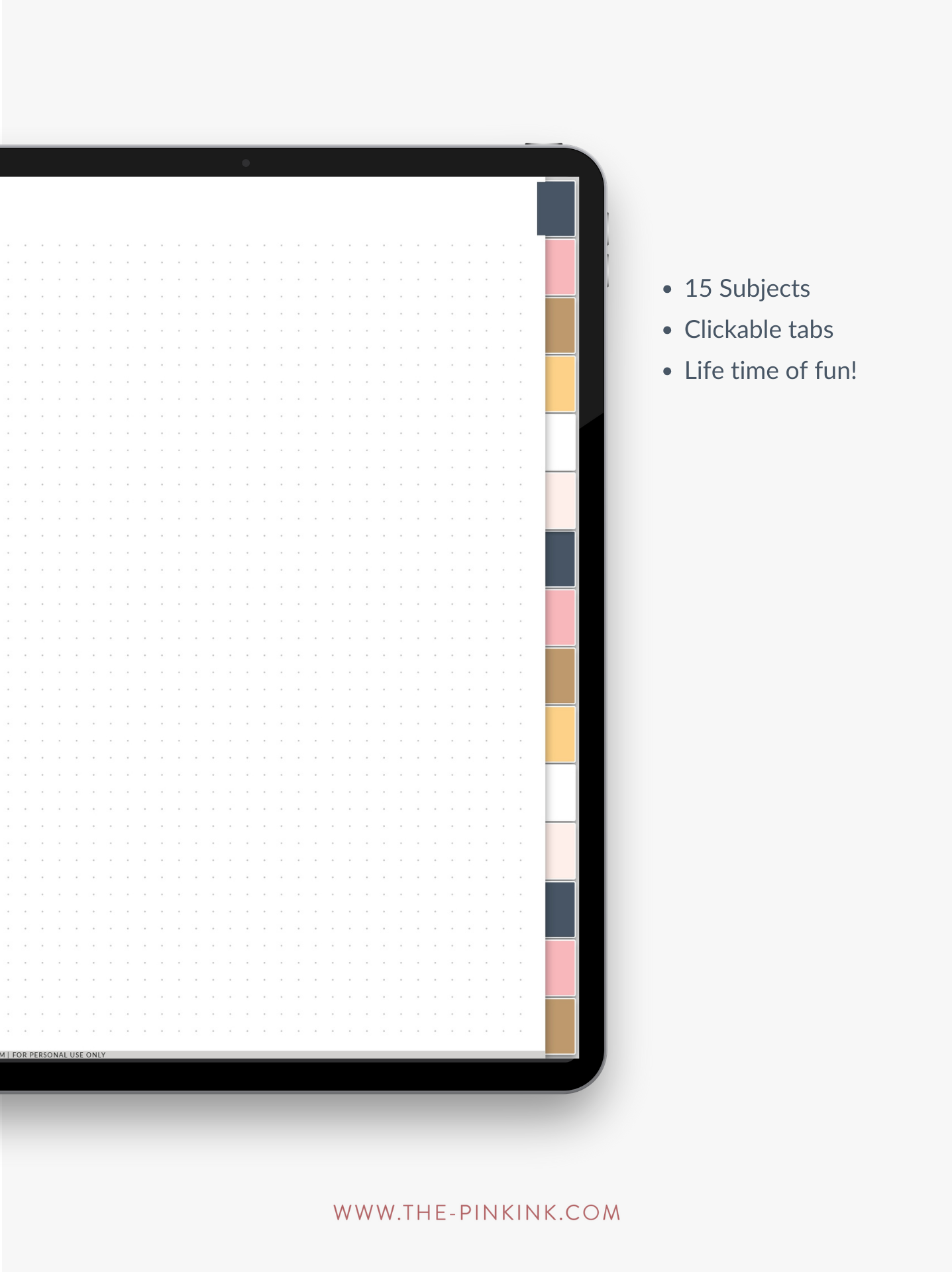 Blue 15-Subject Lined Digital Notebook — The Pink Ink Shop