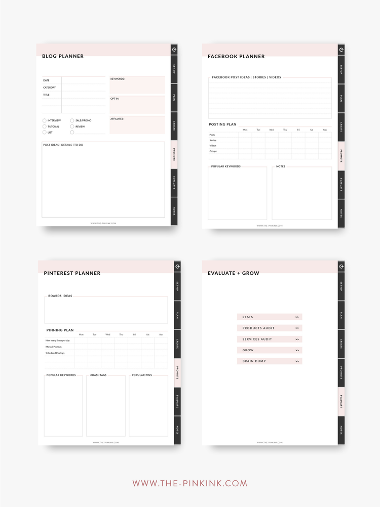 Digital Project Planner in Blue — The Pink Ink Shop