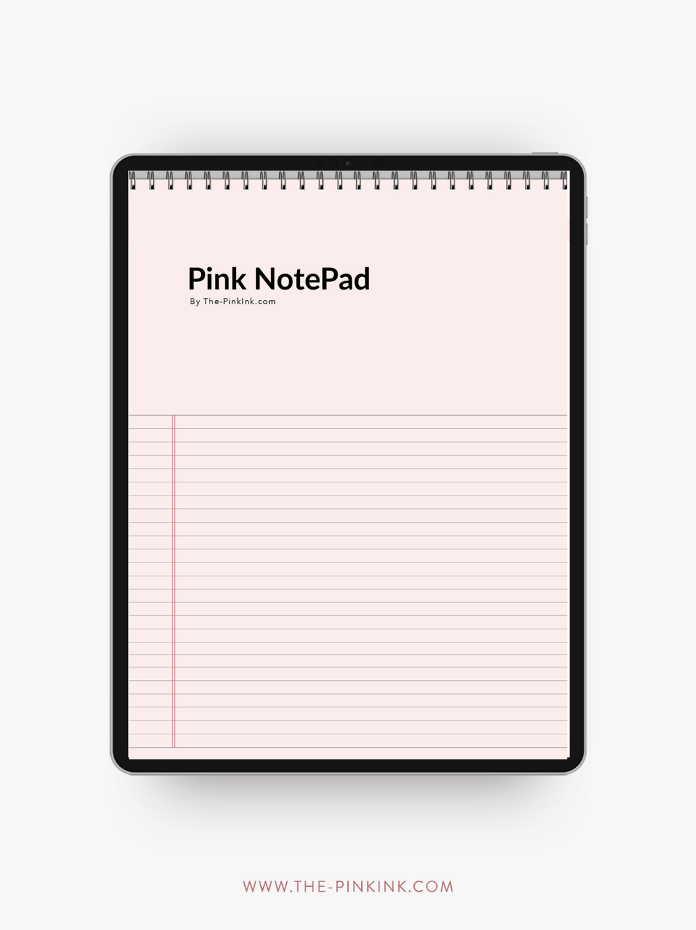 digital notepad in pink for iPad — The Pink Ink Shop