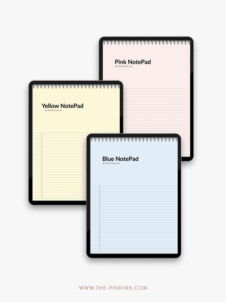 digital notepad in pink for iPad — The Pink Ink Shop
