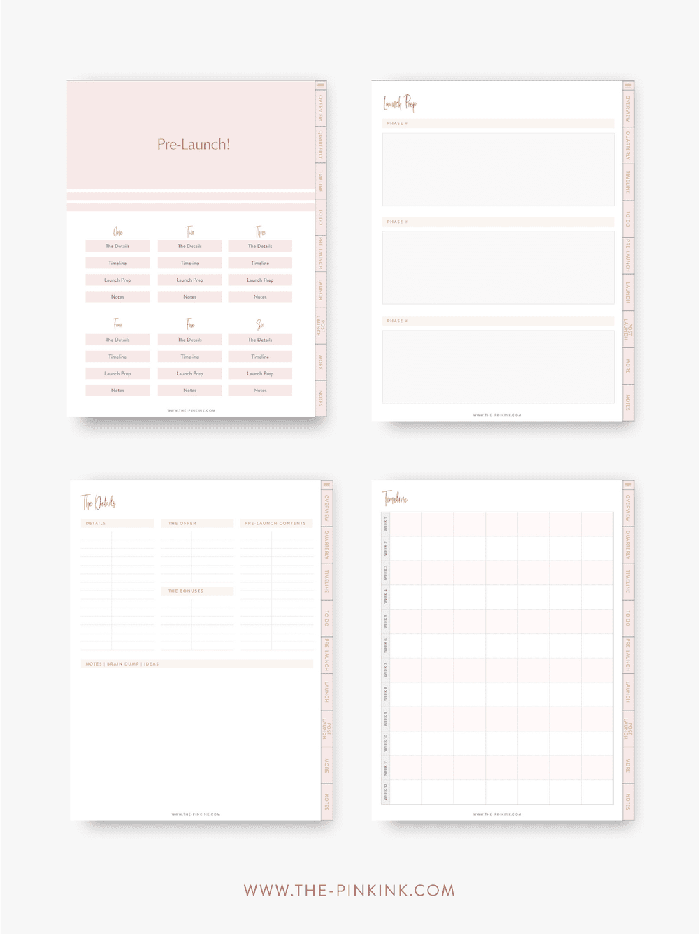 Digital Project Planner in Pink — The Pink Ink Shop