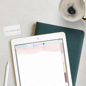 Lined notebook digital pink — The Pink Ink Shop