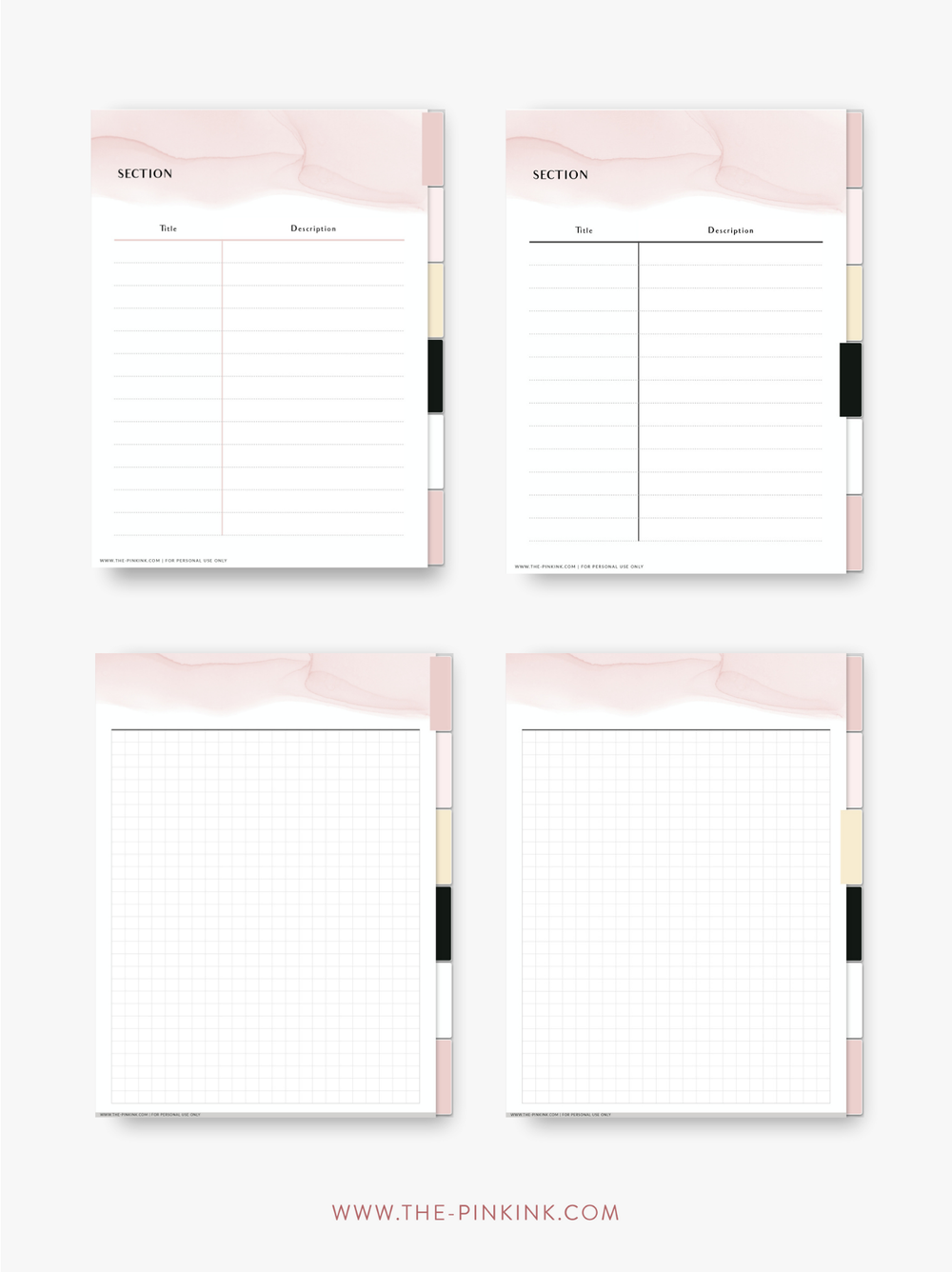 Digital Notebook - Graph — The Pink Ink Shop