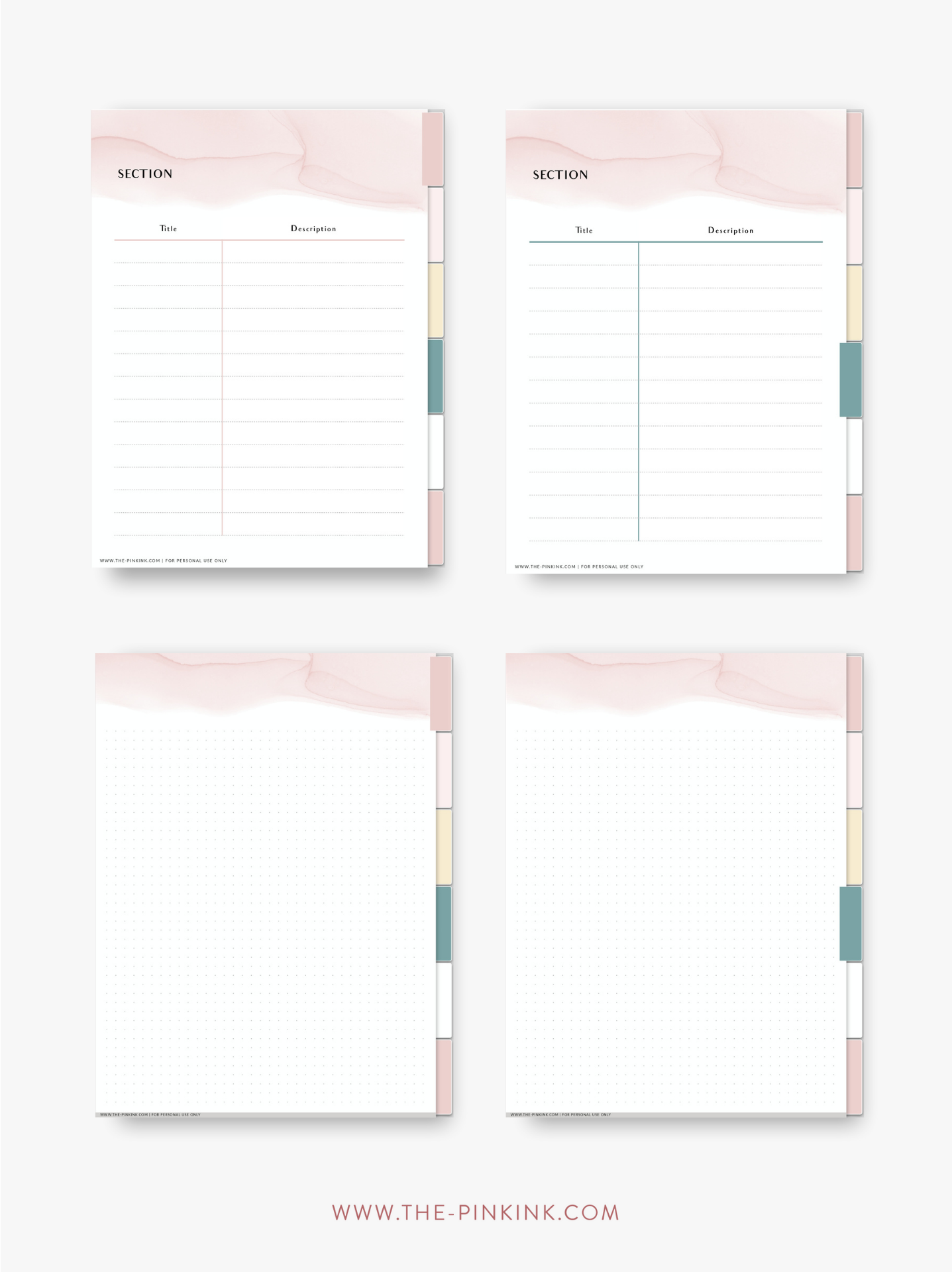 15 Subject Notebook - Dotted — The Pink Ink Shop